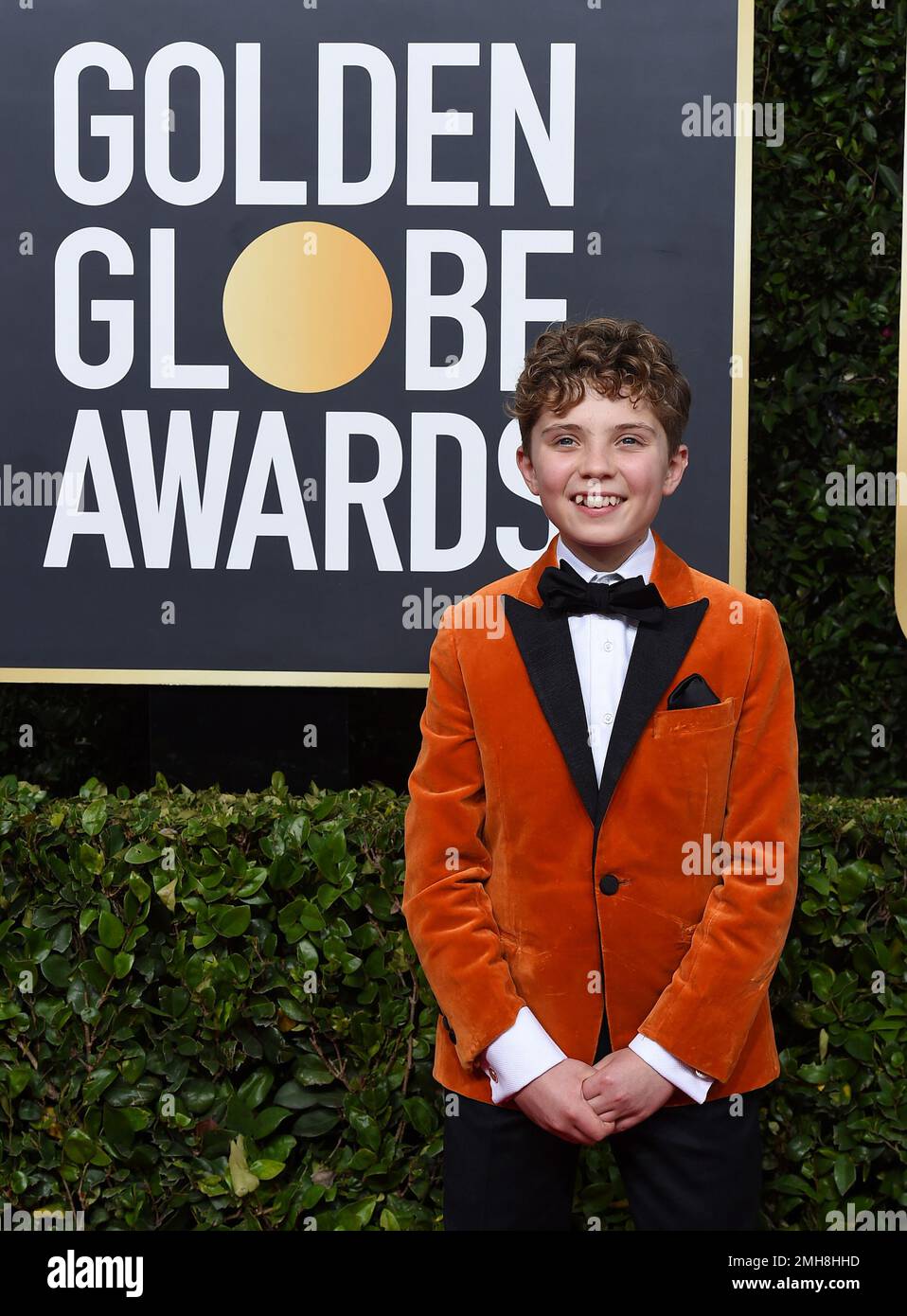 Roman Griffin Davis Arrives At The 77th Annual Golden Globe Awards At