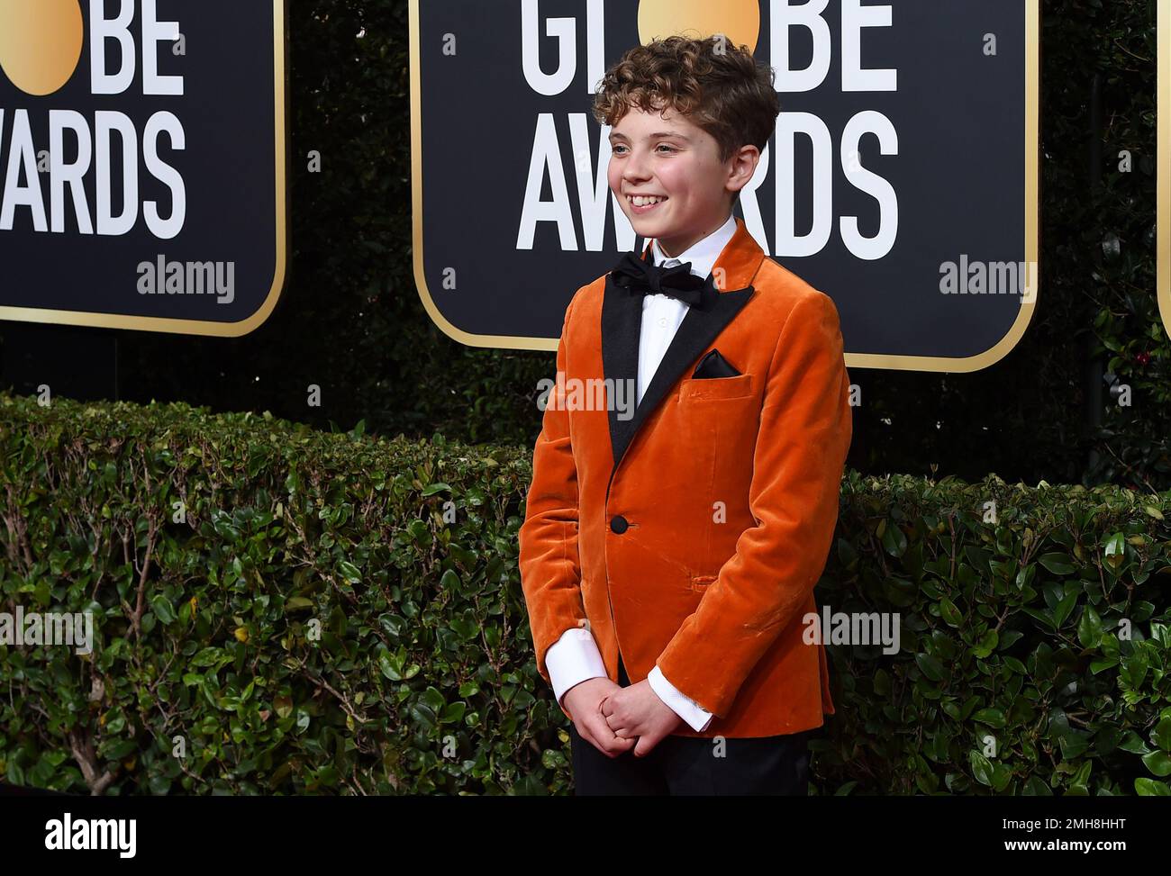 Roman Griffin Davis Arrives At The 77th Annual Golden Globe Awards At