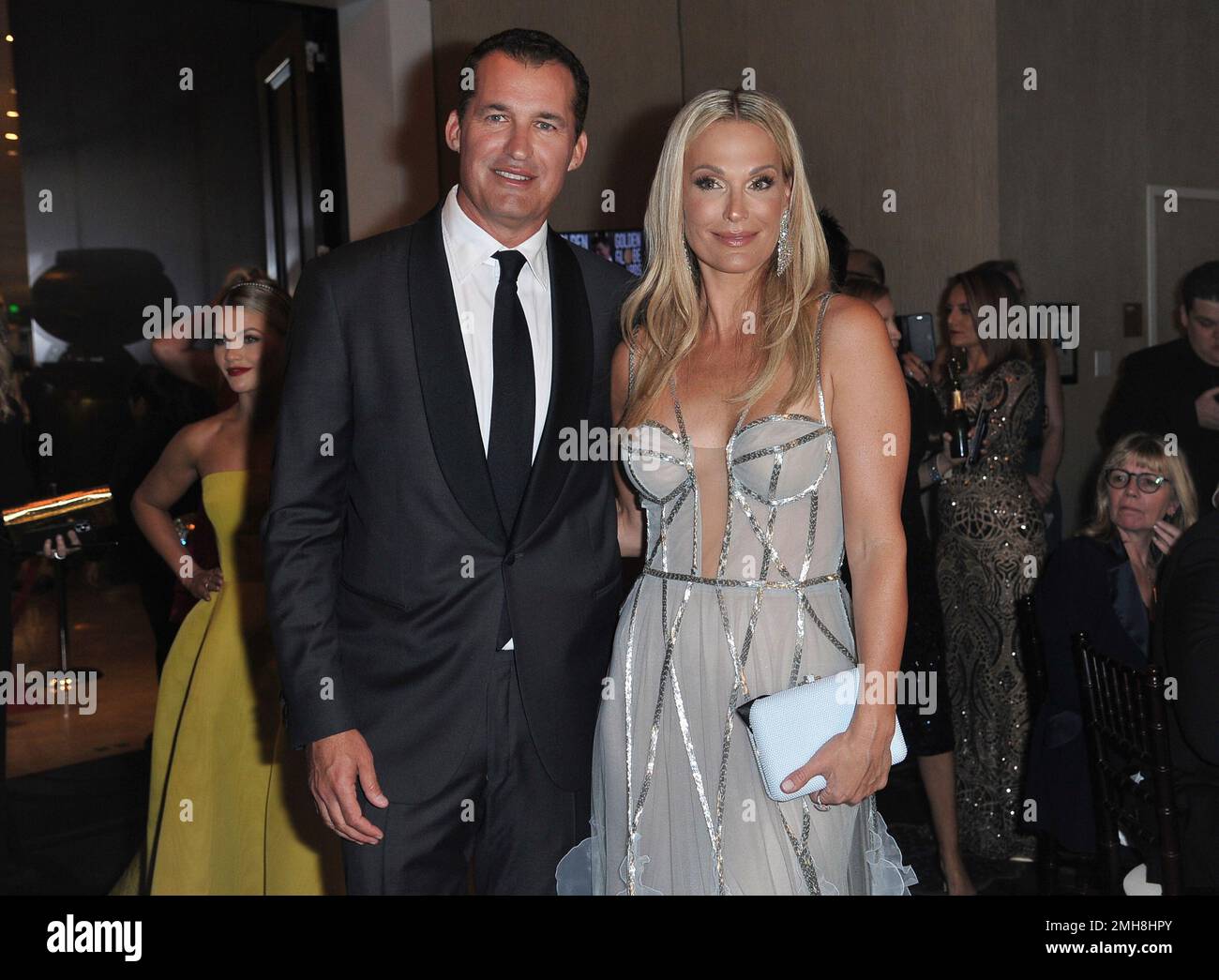 Scott Stuber, left, and Molly Sims attend the 77th annual Golden Globe ...