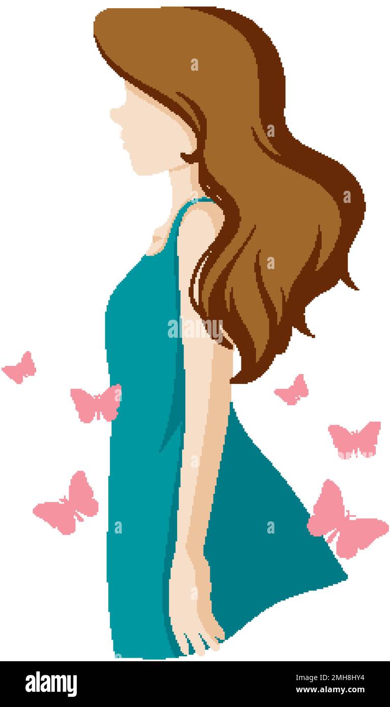 Side view of beautiful woman illustration Stock Vector Image & Art - Alamy