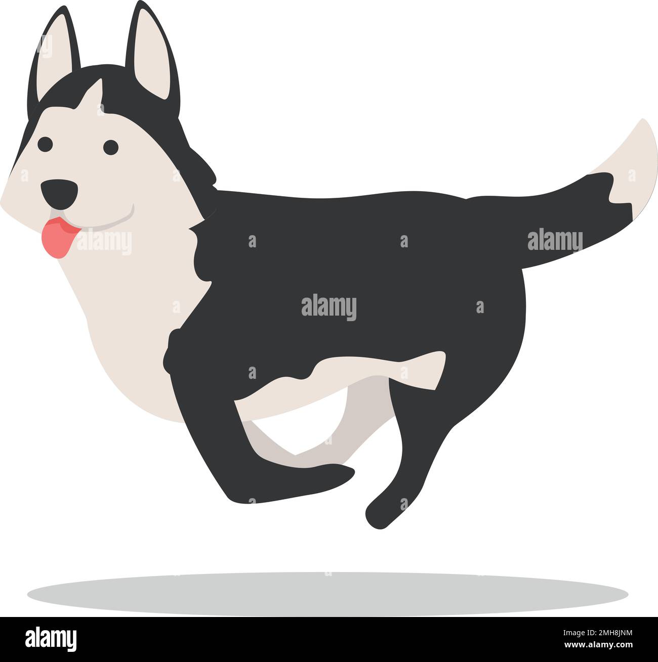 Jumping husky icon cartoon vector. Siberian dog. Alaskan animal Stock ...