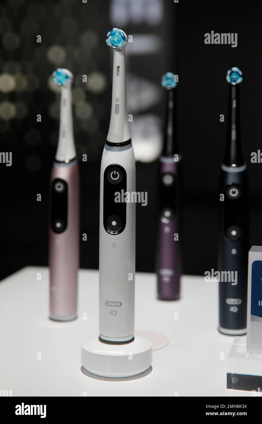 The Oral B iO smart toothbrush is on display during a Procter & Gamble ...