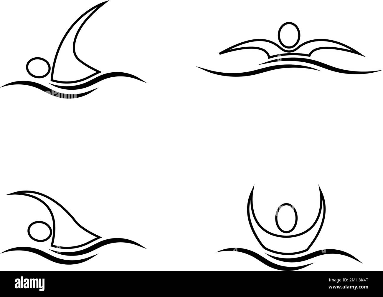 Swimming sport logo ilustration vector Stock Vector Image & Art - Alamy