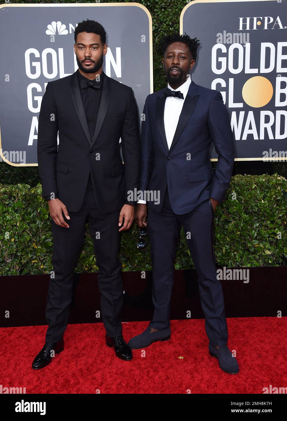 Djibril Zonga, left, and Ladj Ly arrive at the 77th annual Golden Globe ...