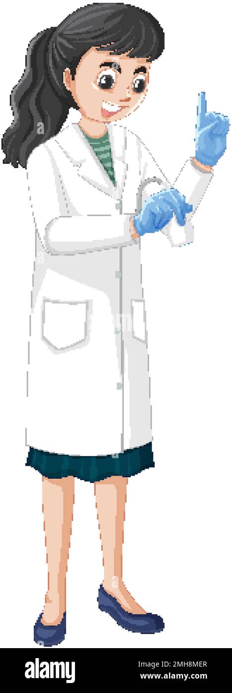 A doctor standing with explain pose illustration Stock Vector Image ...