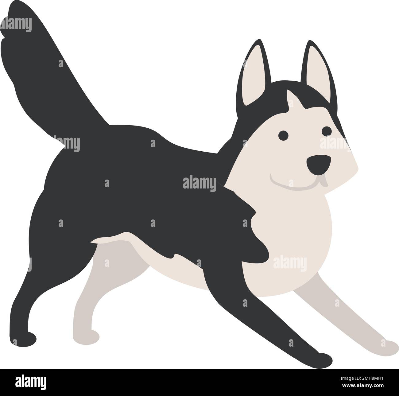 Husky character icon cartoon vector. Siberian dog. Happy animal Stock ...