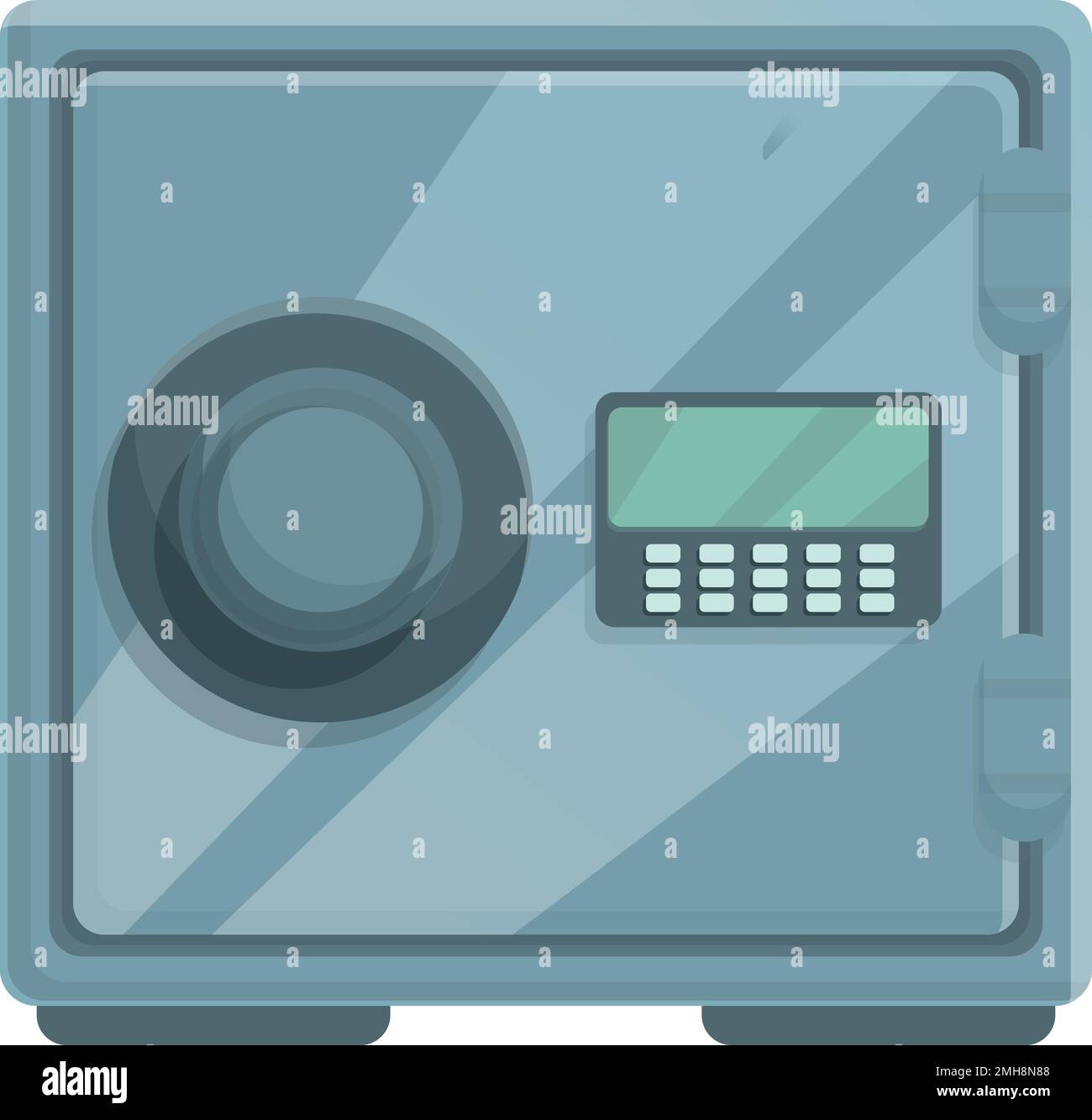Cash box icon cartoon vector. Bank safe. Steel security Stock Vector ...