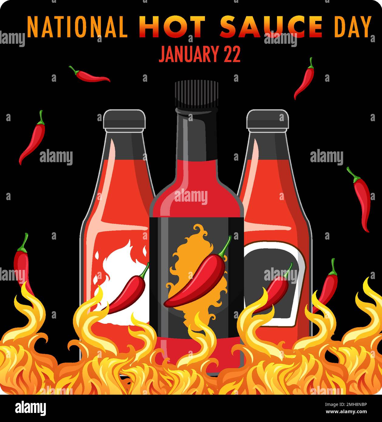 National hot sauce day banner illustration Stock Vector Image & Art - Alamy