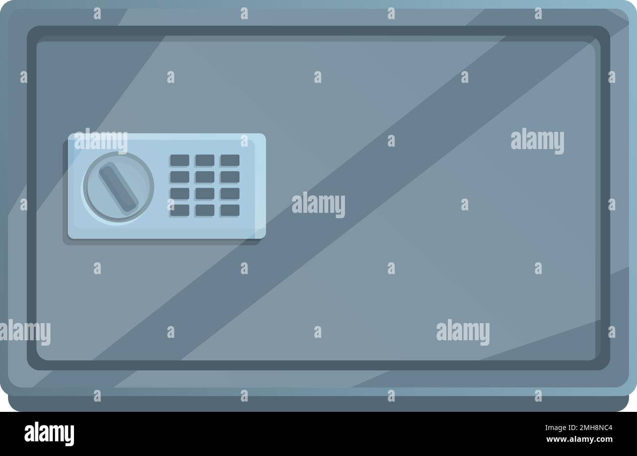 Money safety box icon cartoon vector. Bank deposit. Steel cash Stock ...