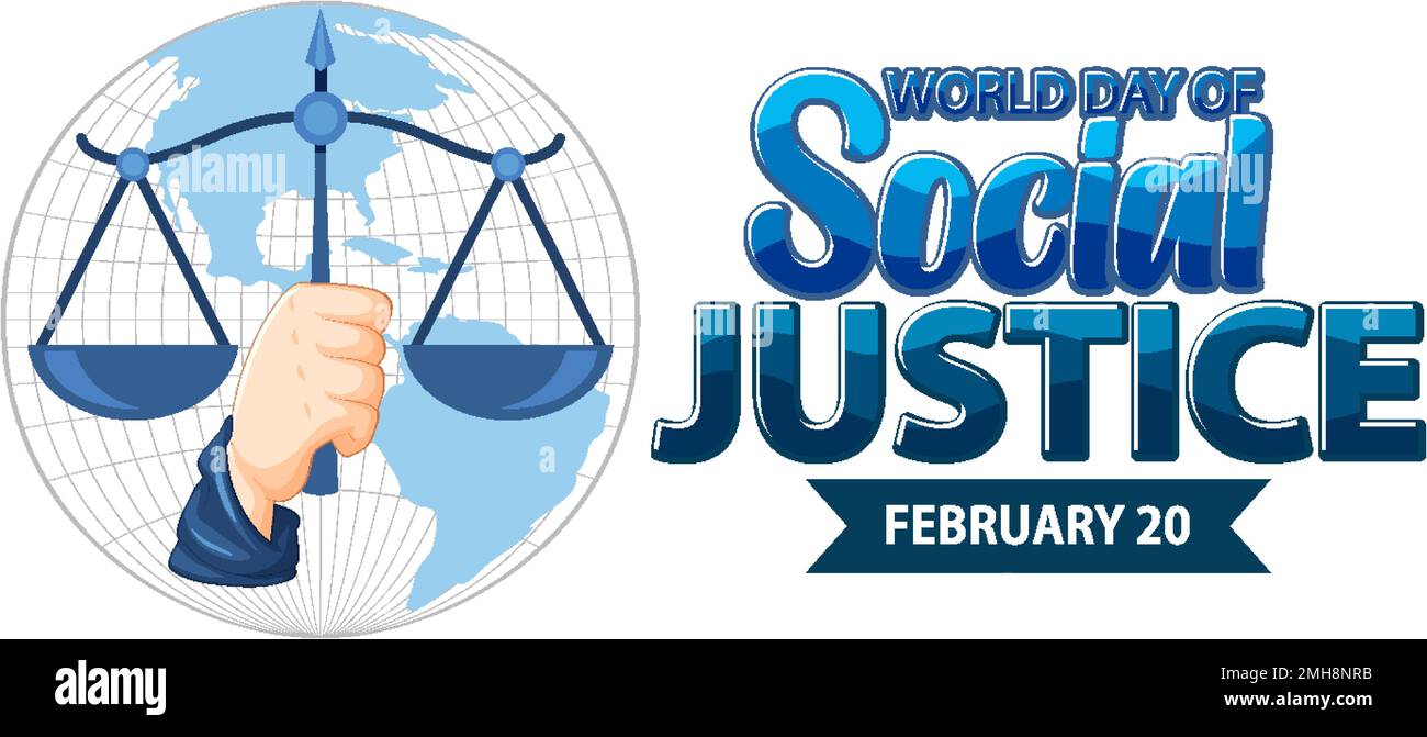 World day of social justice banner illustration Stock Vector Image ...