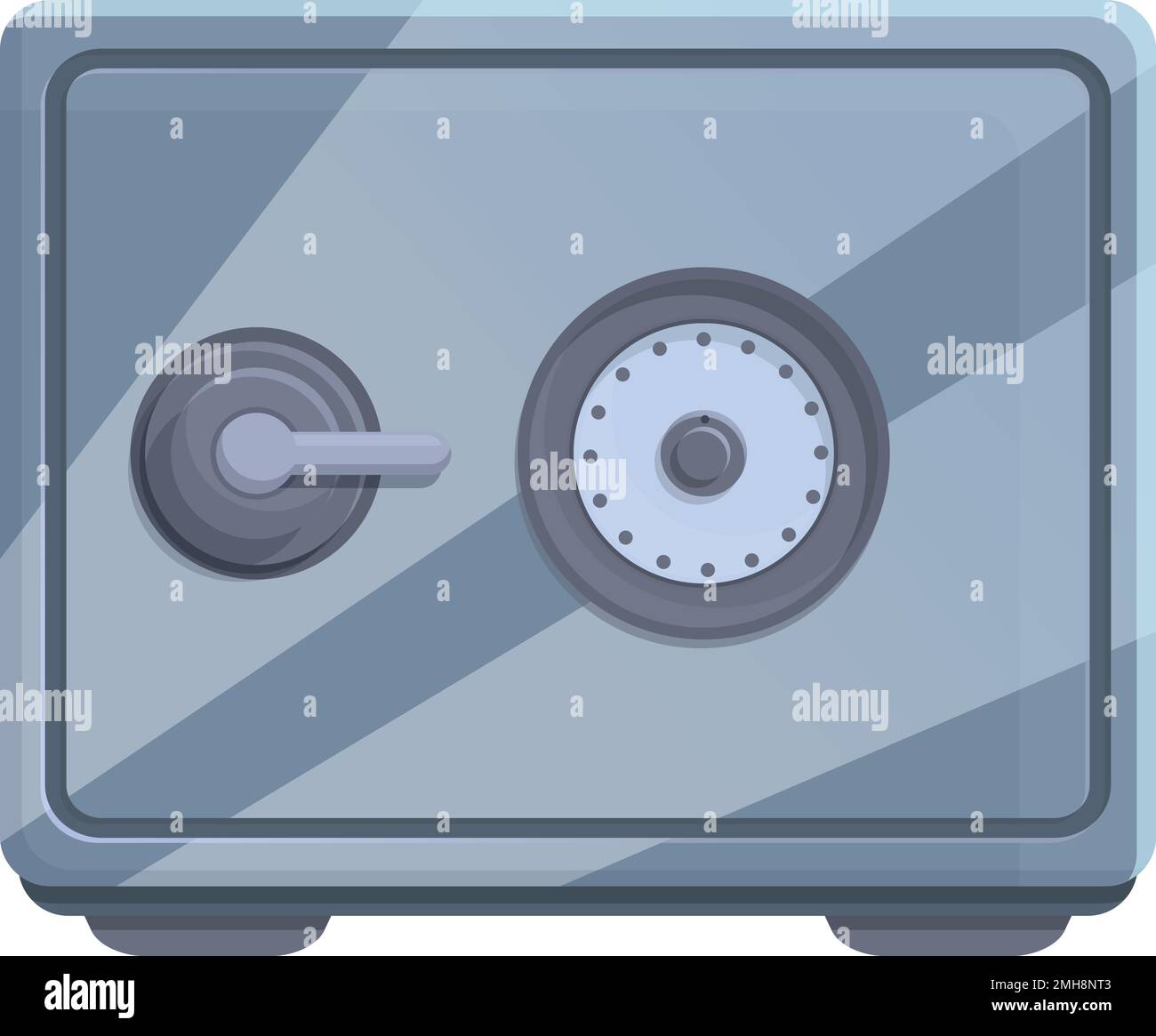 Metal cash box icon cartoon vector. Bank safe. Safety gold Stock Vector ...