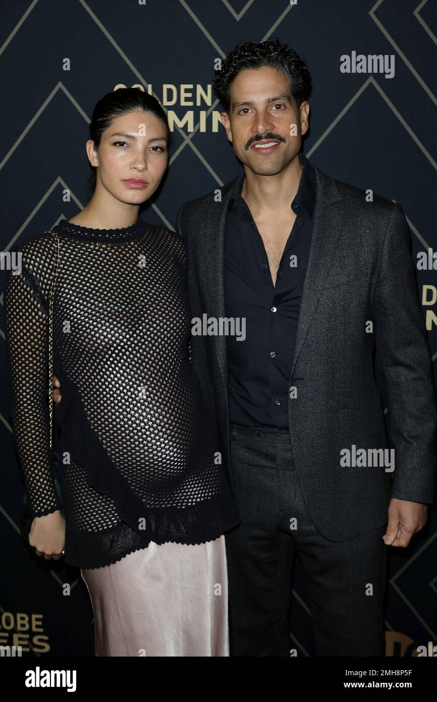 Grace Gail, left, and Adam Rodriguez attend the 2020 Showtime Golden ...