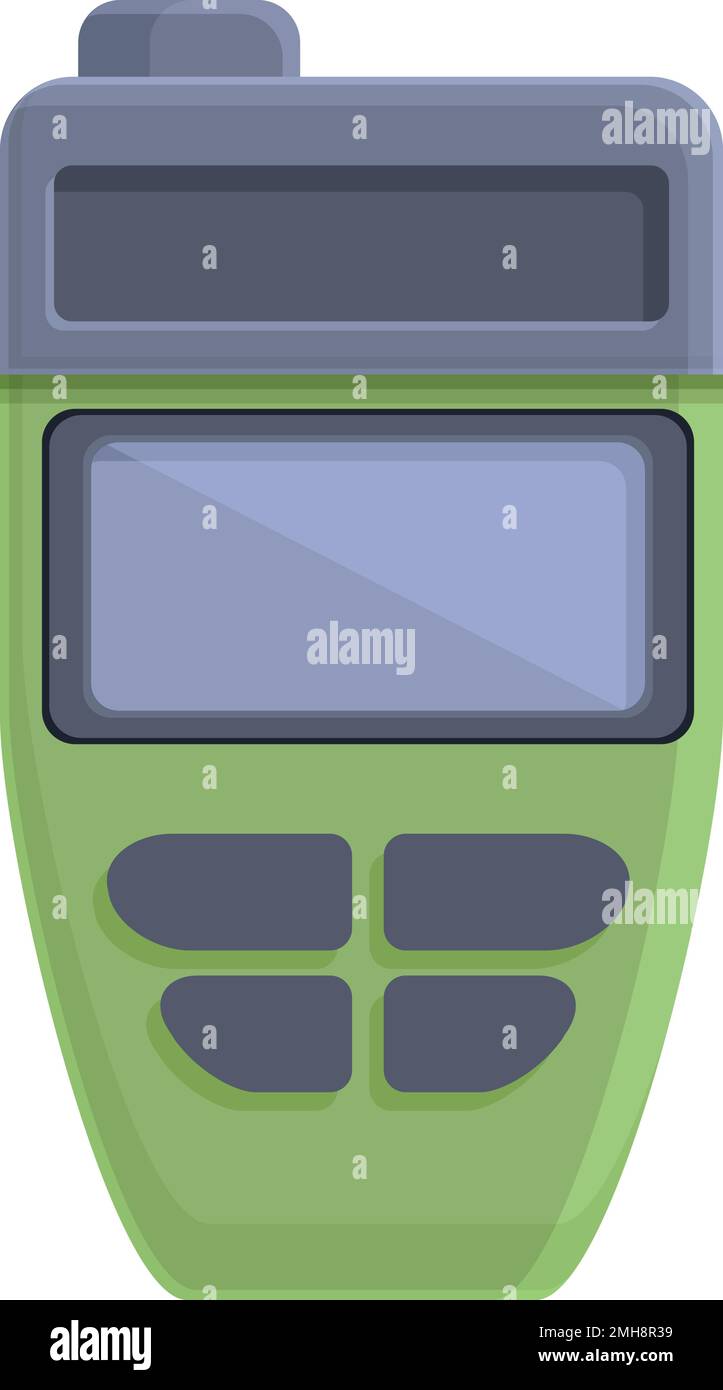 Gas detector equipment icon cartoon vector. Monitor leak. Digital ...