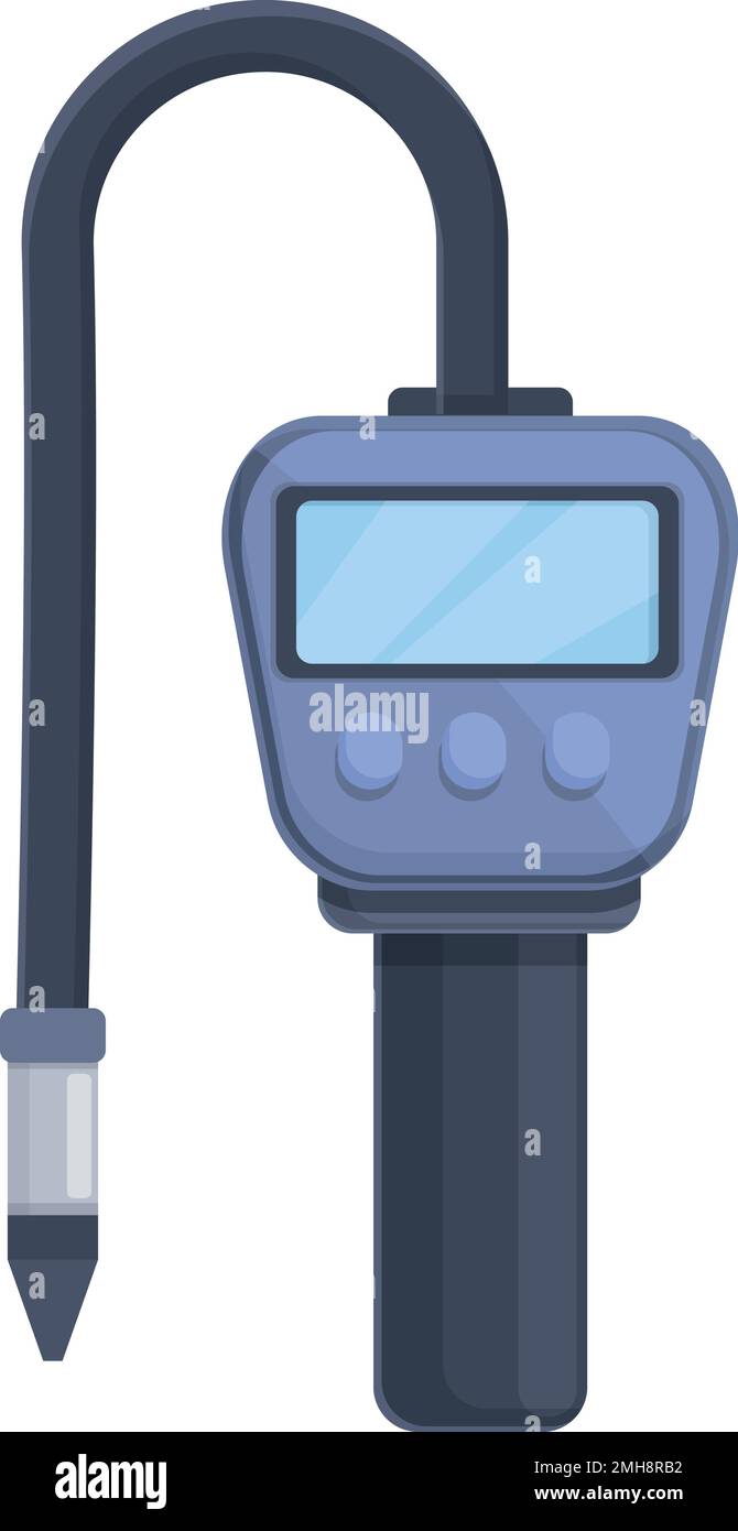 Gas detector sensor icon cartoon vector. Digital monitor. Check ...