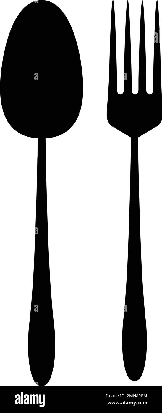 spoon and fork logo illustration design Stock Vector Image & Art - Alamy