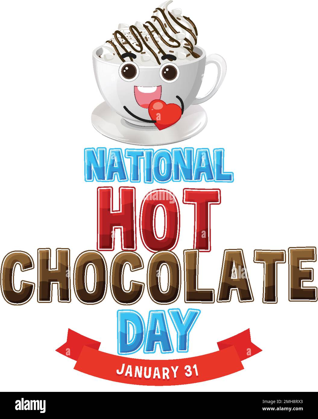 National Hot Chocolate Day Banner Design illustration Stock Vector ...