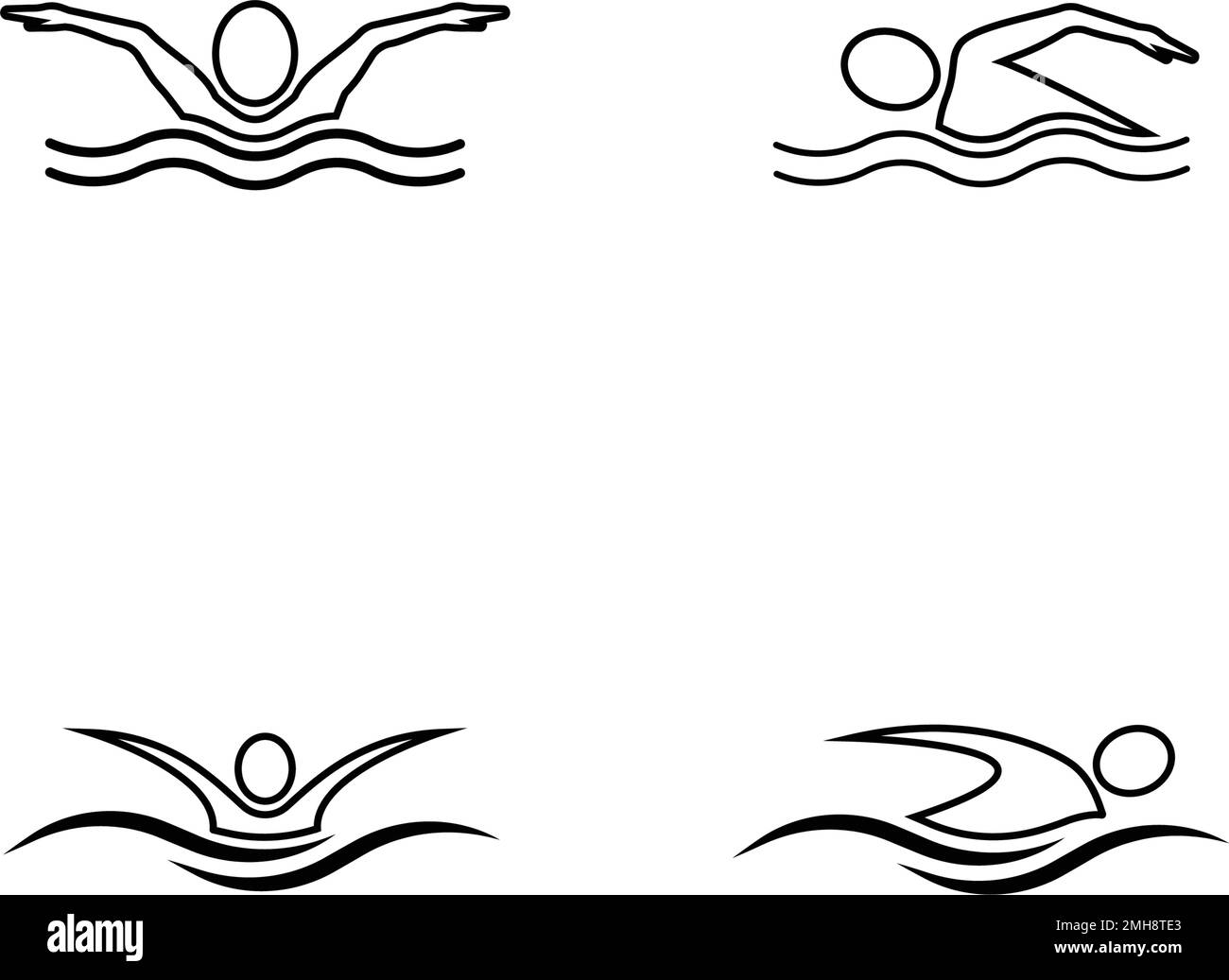 Swimming sport logo ilustration vector Stock Vector Image & Art - Alamy