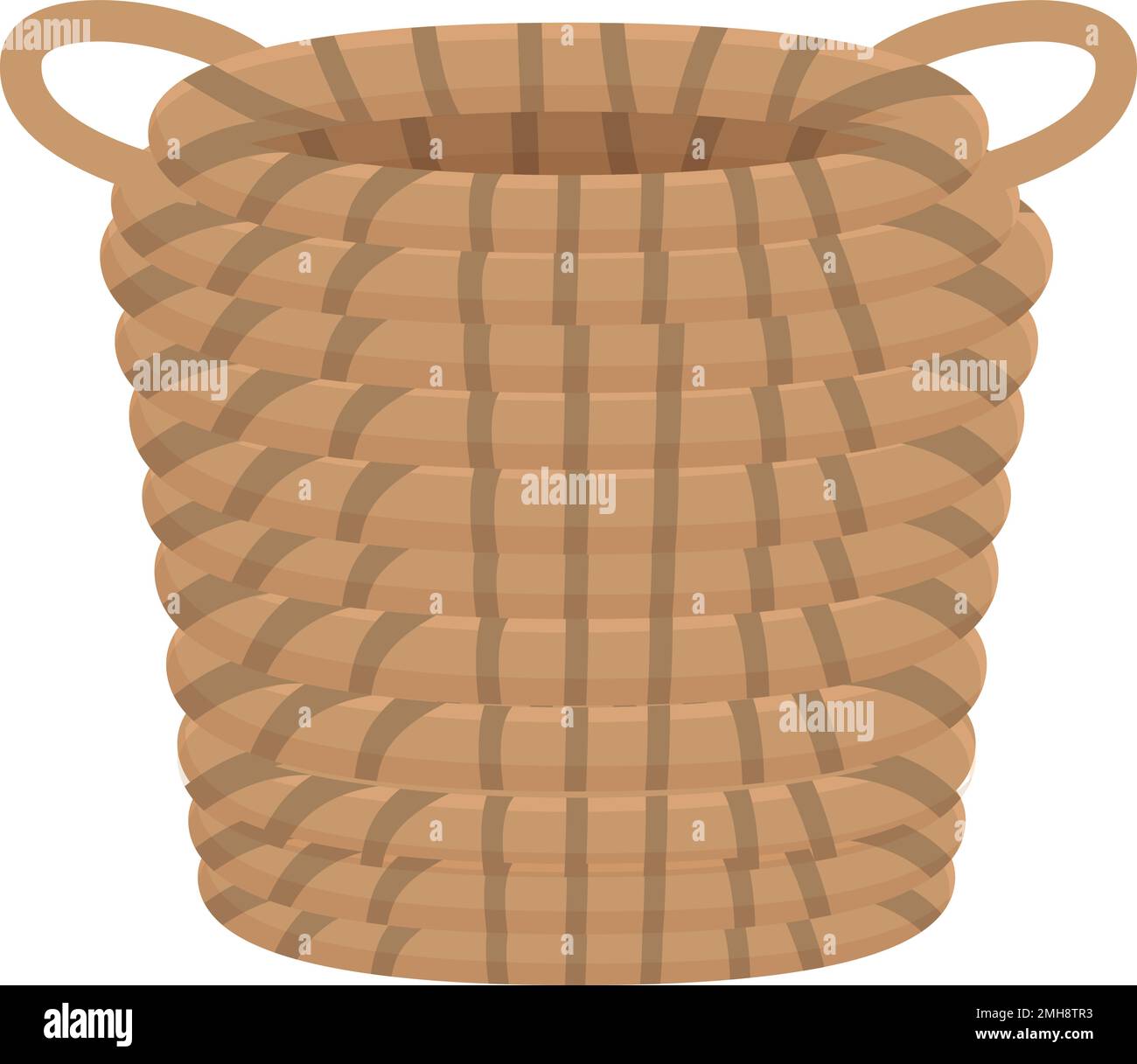 Decoration knot basket icon cartoon vector. Rope jute. Braid cord Stock ...