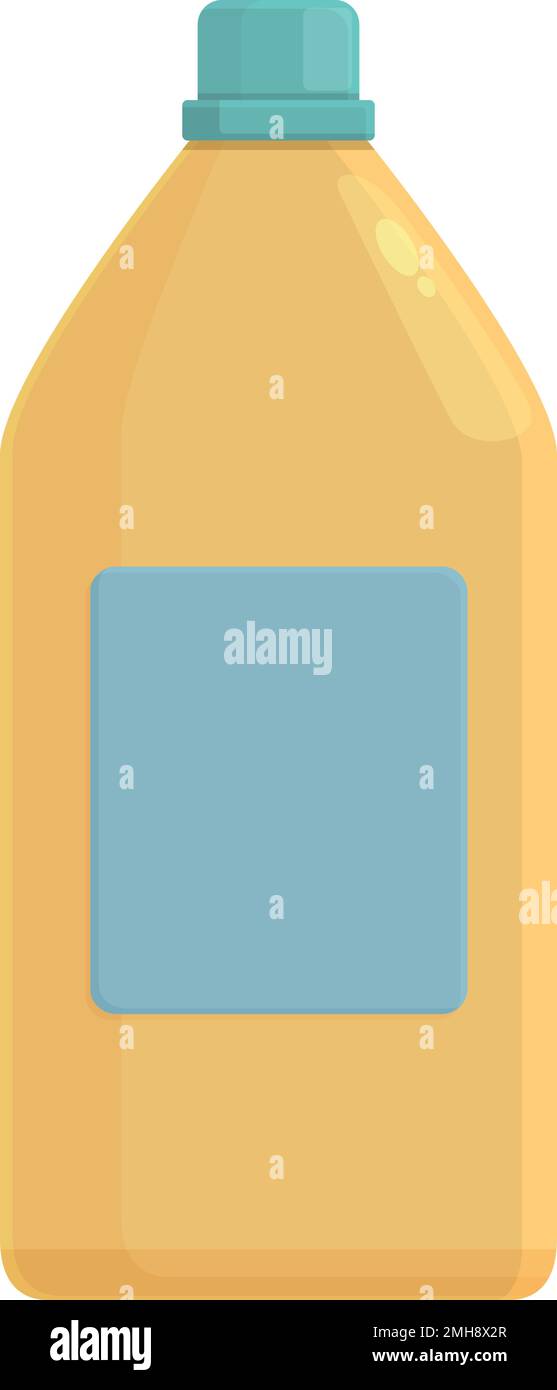 Wash chemical bottle icon cartoon vector. Home laundry. Container dish ...