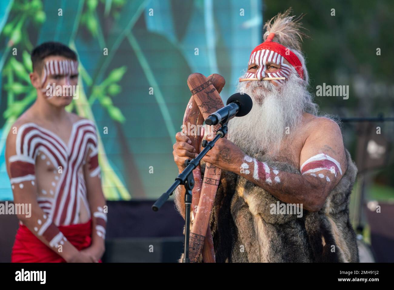 Adelaide, Australia. 26 January 2023. Major Sumner a Ngarrindjeri ...
