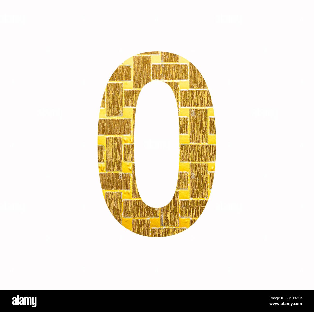 Number zero golden foil Cut Out Stock Images & Pictures - Alamy