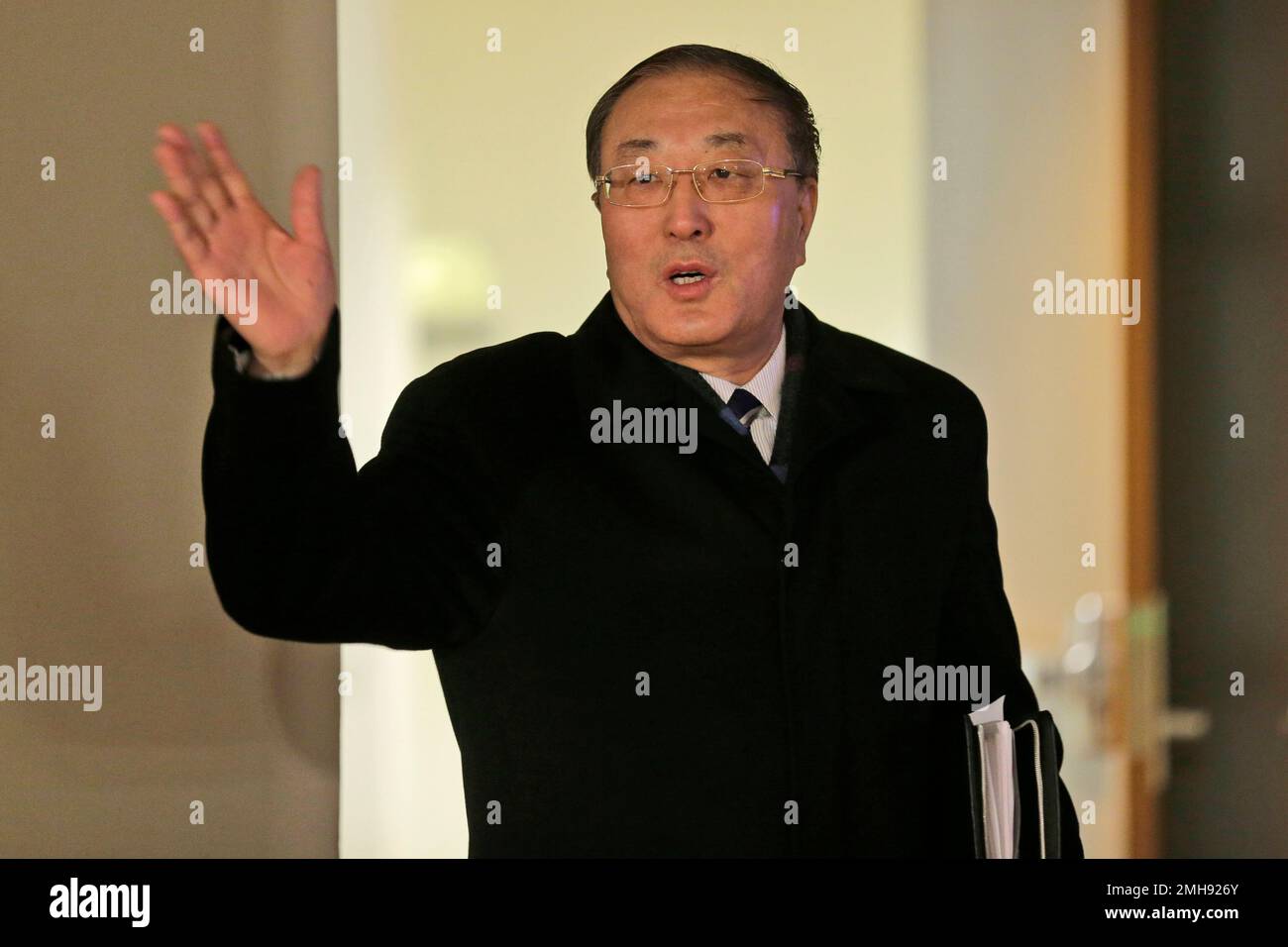The Chinese ambassador to the United Nations Zhang Jun talks to ...