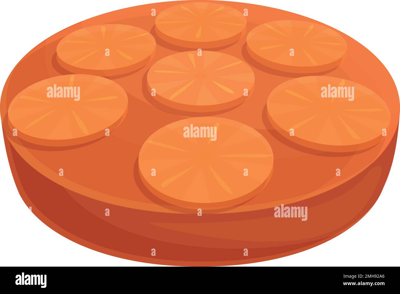 Cafe upside-down cake icon cartoon vector. Cooking view. Apple tarte Stock Vector Image & Art ...