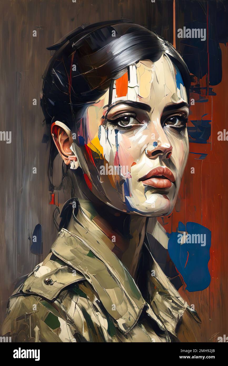 Female soldier illustration hi-res stock photography and images - Alamy