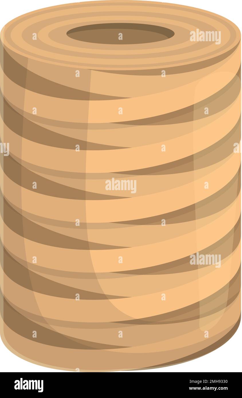 Rope roll icon cartoon vector. Natural knot. Decoration cable Stock ...