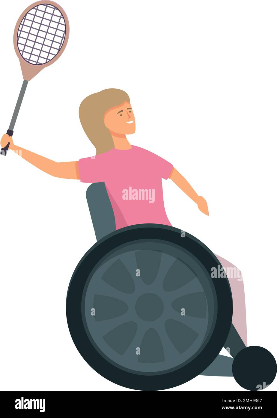 Wheelchair tennis icon cartoon vector. Physical disability. Person ...