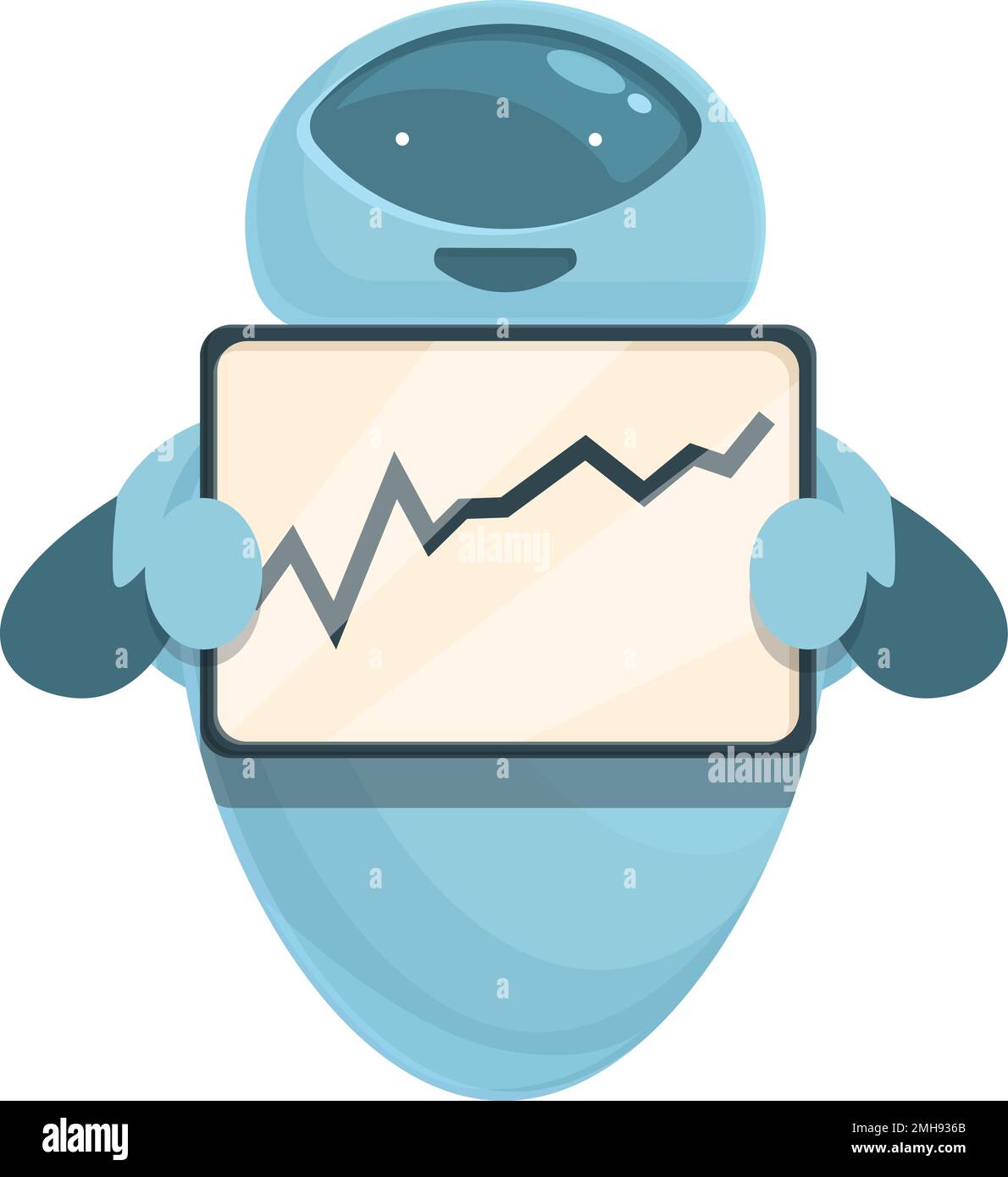 Bot trade graph icon cartoon vector. Worker study. Training job Stock ...