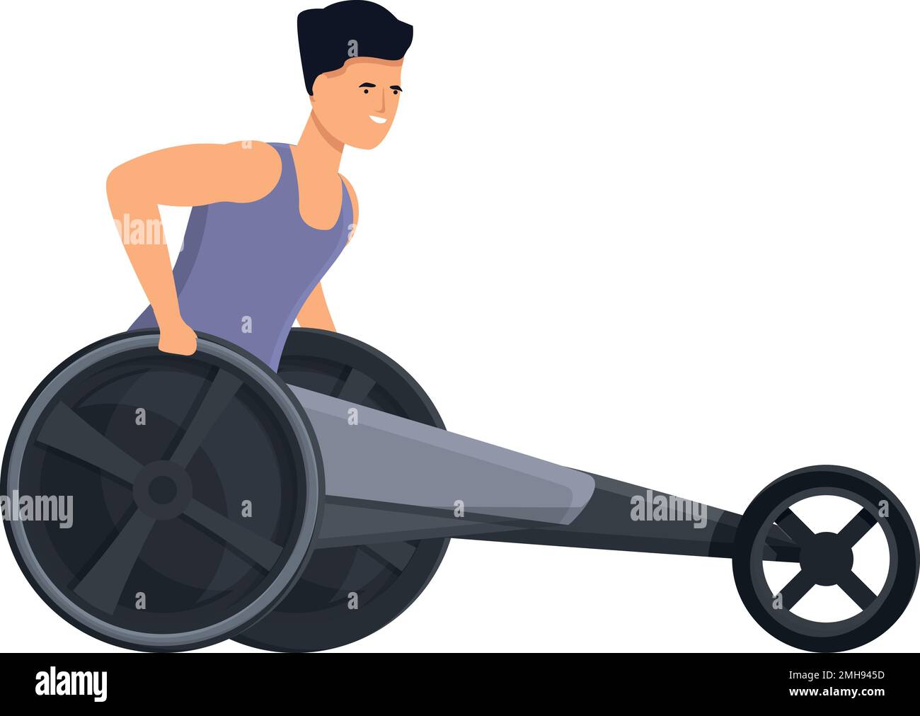Wheelchair race icon cartoon vector. Disability sport. Person player ...