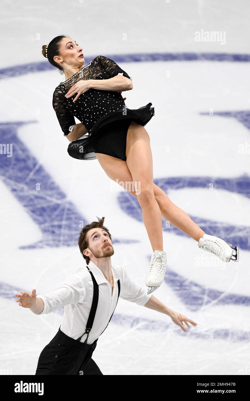 Sara CONTI & Niccolo MACII (ITA), during Pairs Free Skating, at the ISU ...