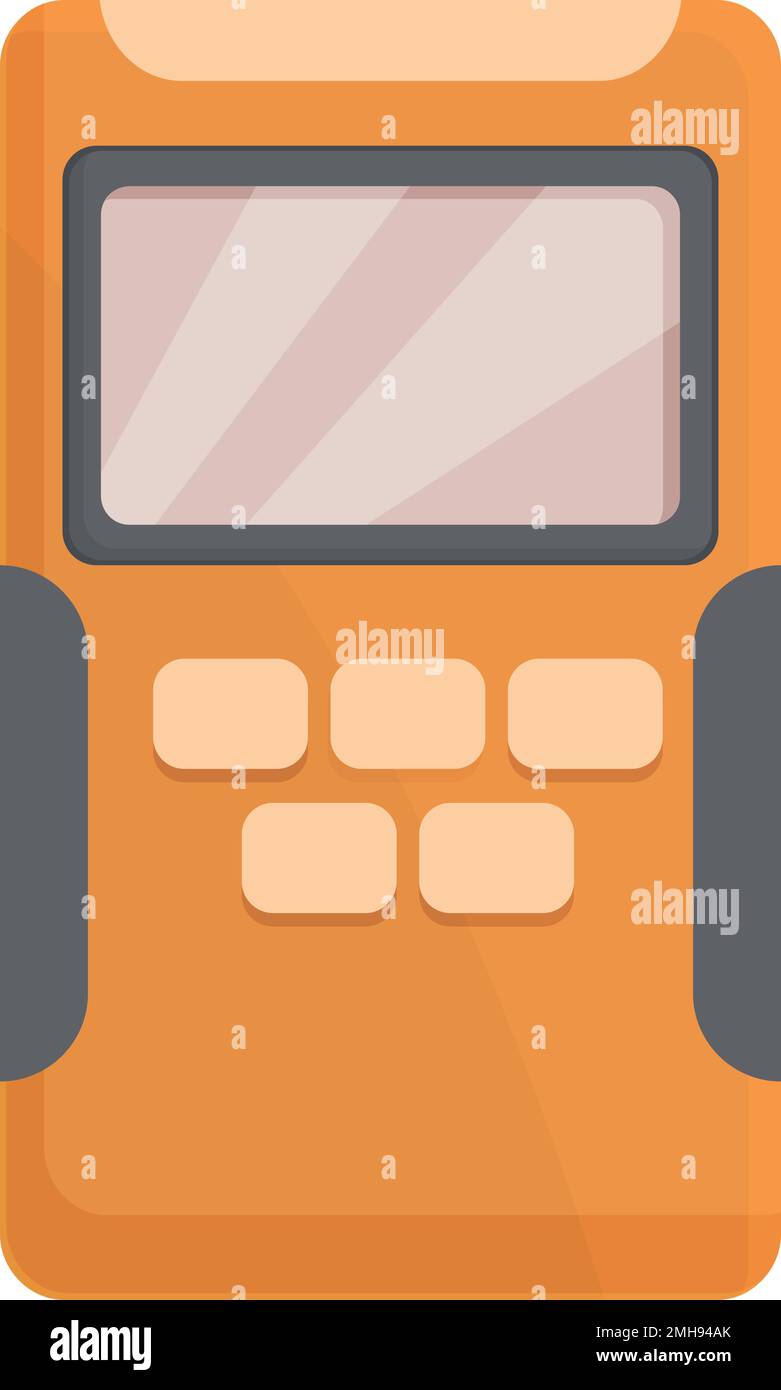 Electronic gas detector icon cartoon vector. Monitor meter. Digital ...