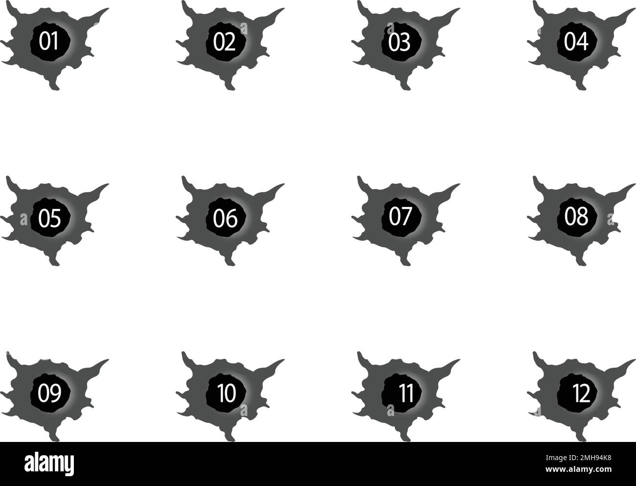 bullet logo stock vektor template Stock Vector Image & Art - Alamy