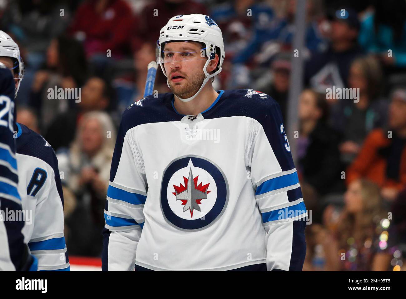 Winnipeg Jets defenseman Tucker Poolman (3) in the first period of an ...