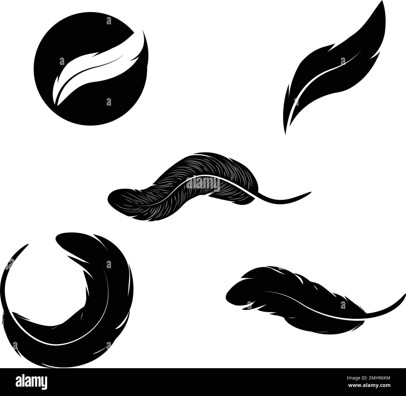 feather logo icon vektor illustration design Stock Vector Image & Art ...