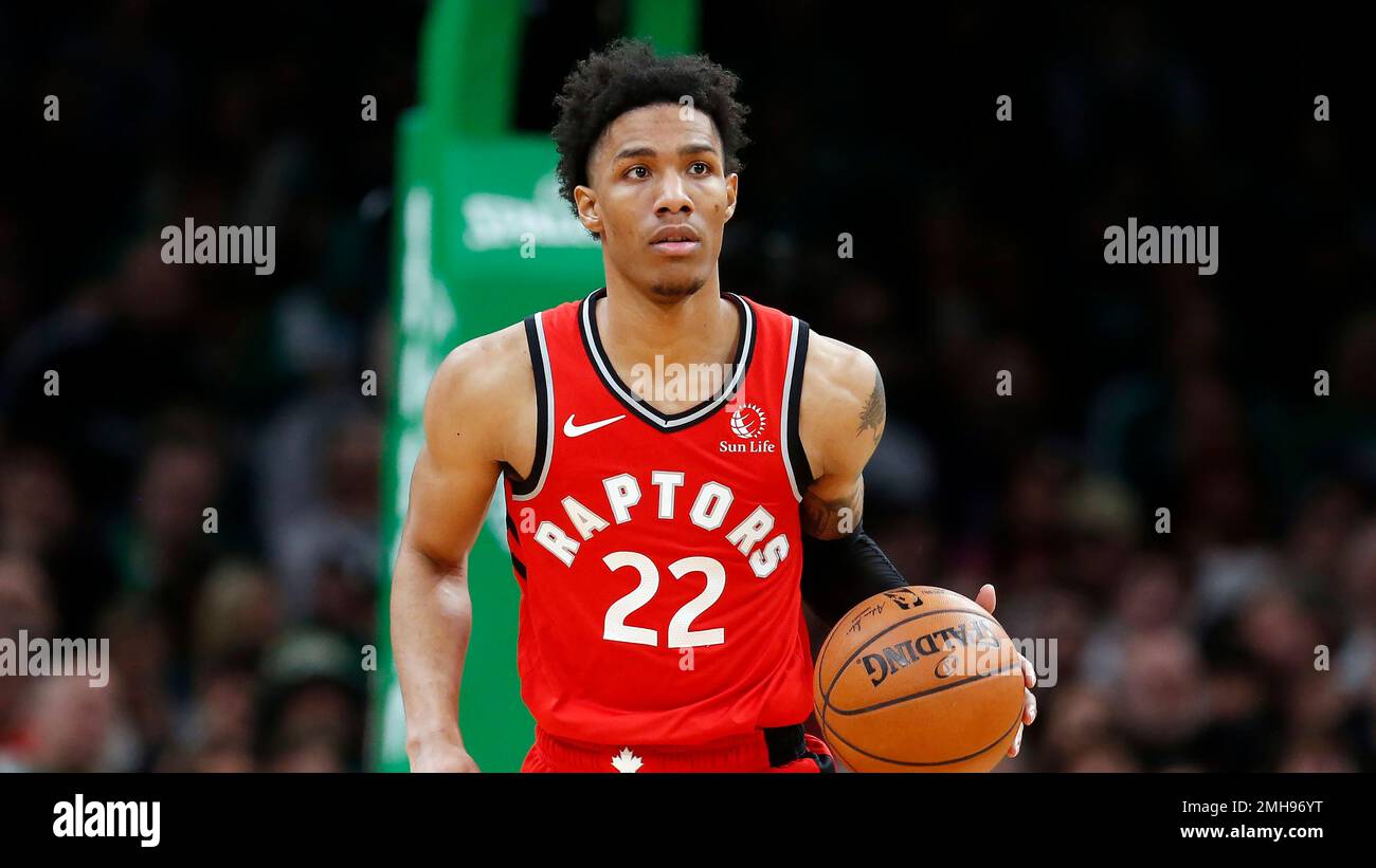 Toronto Raptors' Patrick McCaw plays against the Boston Celtics during ...