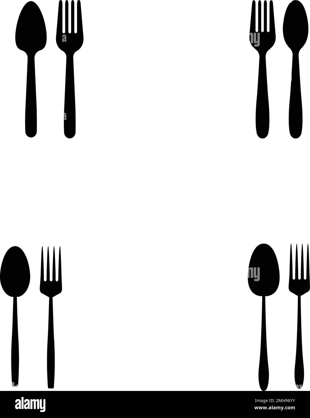 spoon and fork logo illustration design Stock Vector Image & Art - Alamy