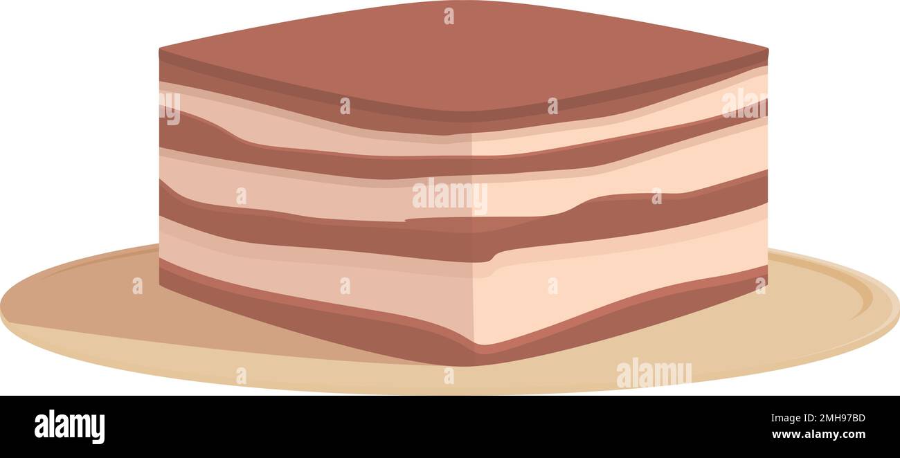 Tiramisu icon cartoon vector. Cake food. Cream food Stock Vector Image ...