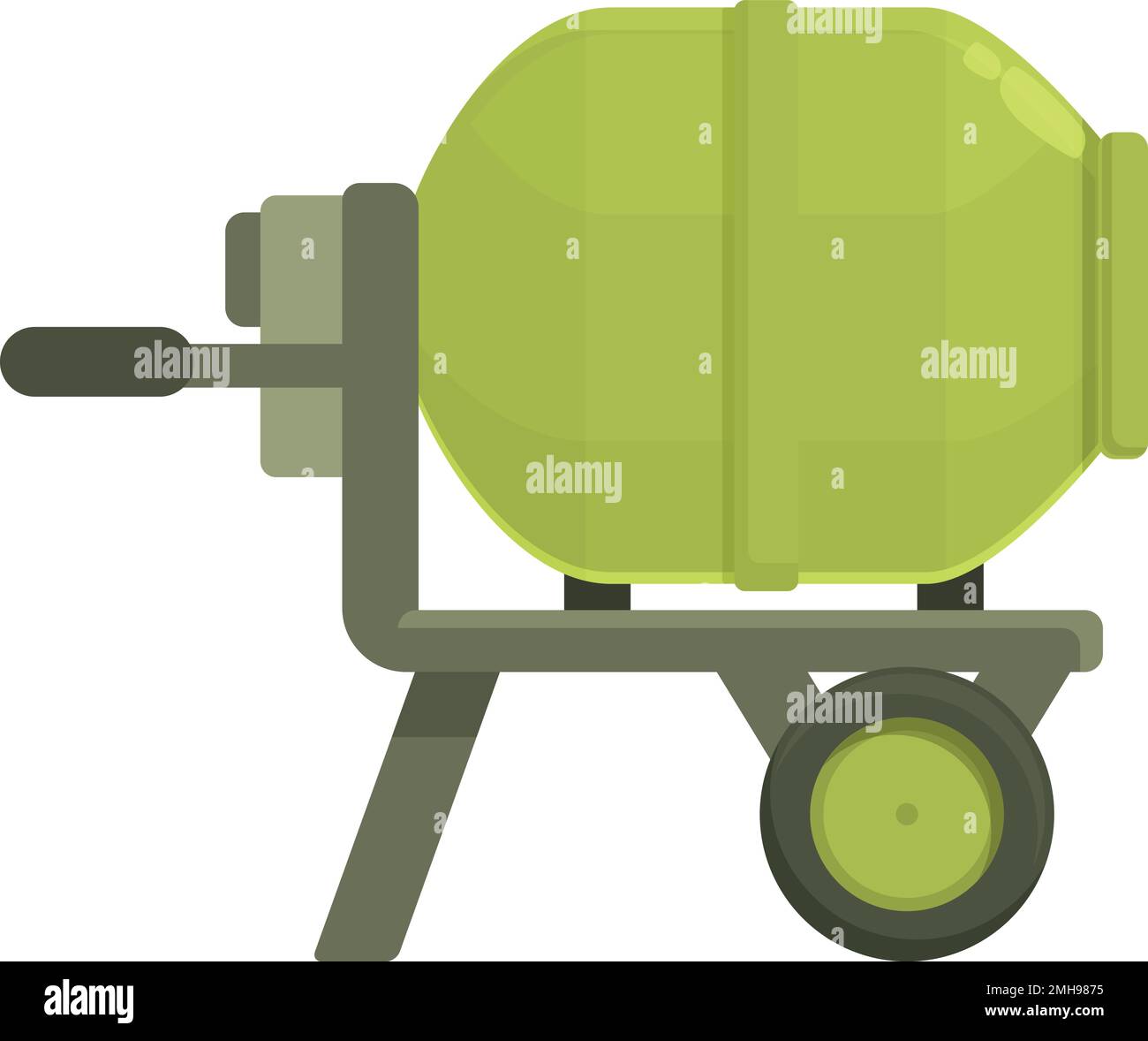 Green mixer icon cartoon vector. Cement machine. Work tool Stock Vector ...