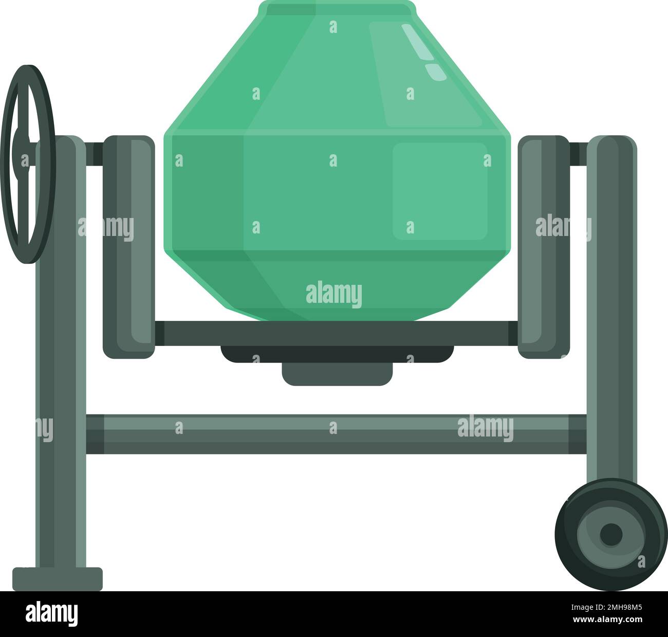 Work tool mixer icon cartoon vector. Concrete machine. Mix building ...