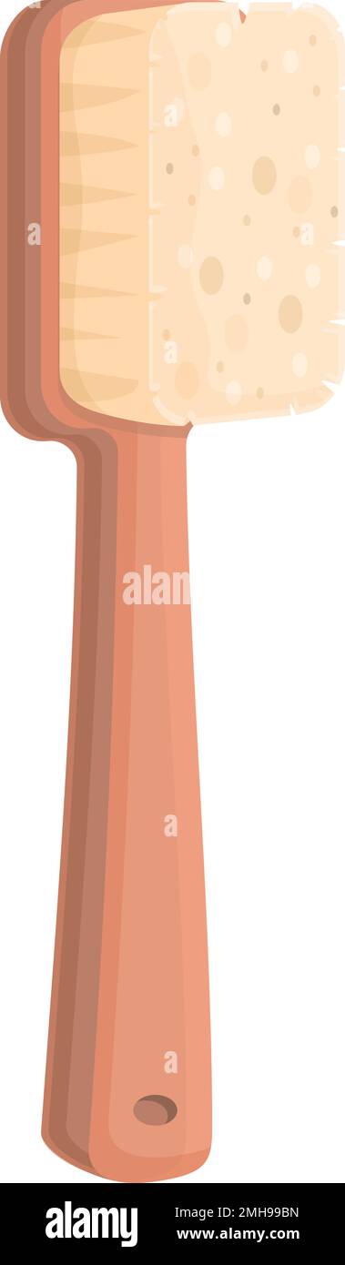 Brush tool icon cartoon vector. Body massage. Spa scrub Stock Vector Image & Art - Alamy