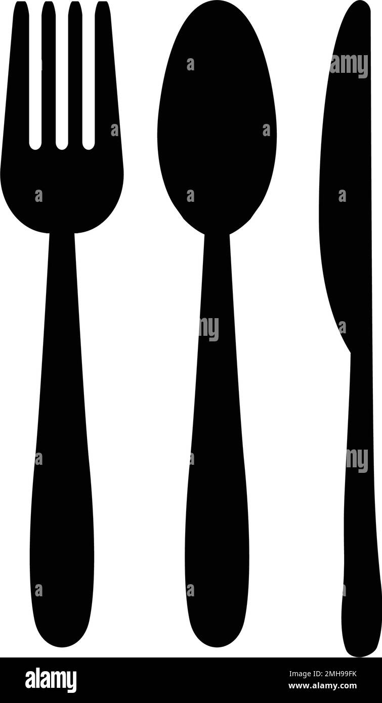 spoon fork knife logo illustration design Stock Vector Image & Art - Alamy
