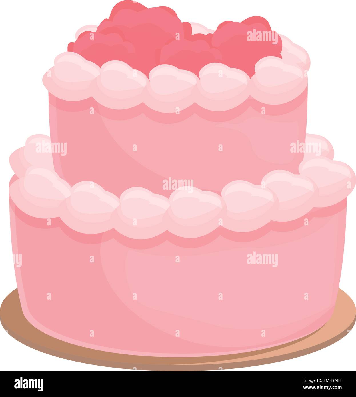 Fresh berry wedding cake icon cartoon vector. Pie party. Food bakery ...
