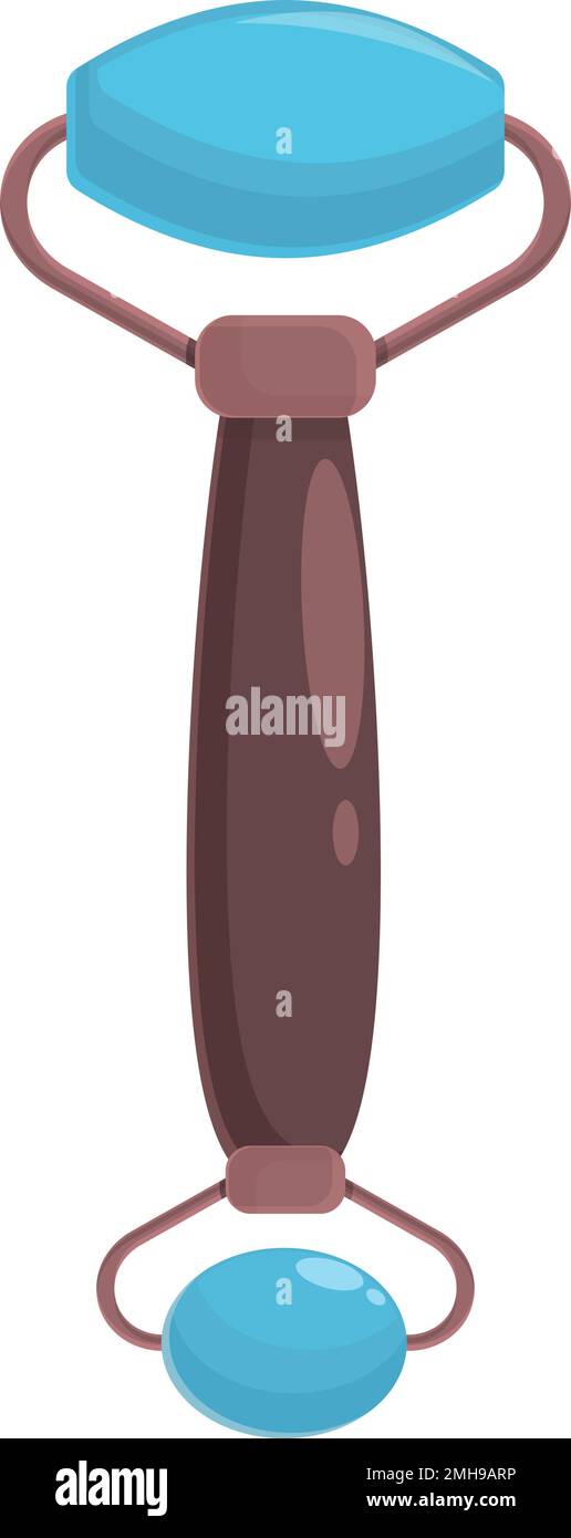 Stone facial roller icon cartoon vector. Face skin. Cosmetic spa Stock ...