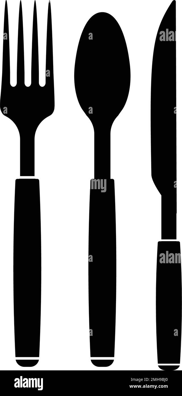 spoon fork knife logo illustration design Stock Vector Image & Art - Alamy