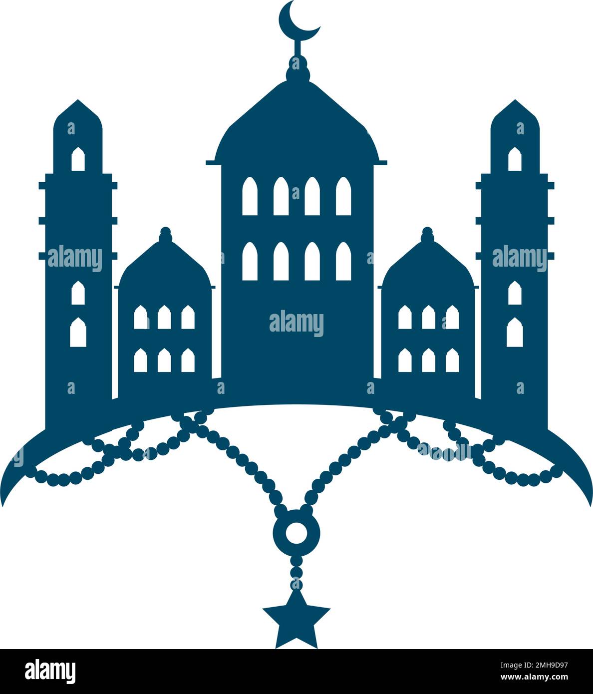 Islam blue buildings Stock Vector Images - Alamy