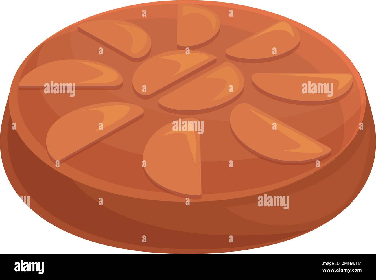 Chocolate upside-down cake icon cartoon vector. Cooking tart. Tasty education Stock Vector Image ...