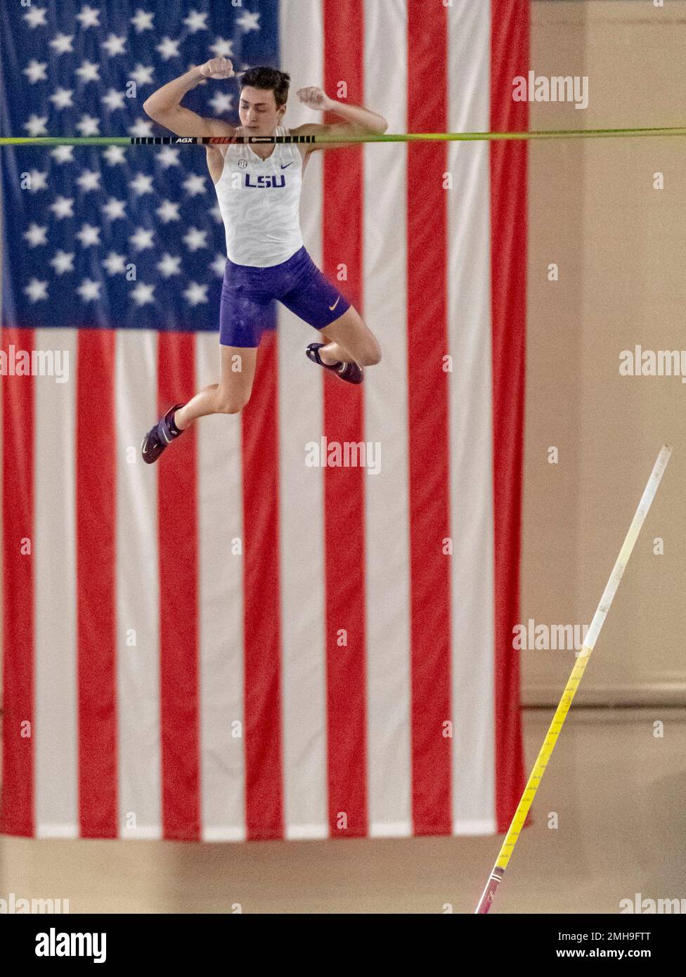 File-This March 8, 2019, file photo shows LSU's Mondo Duplantis ...